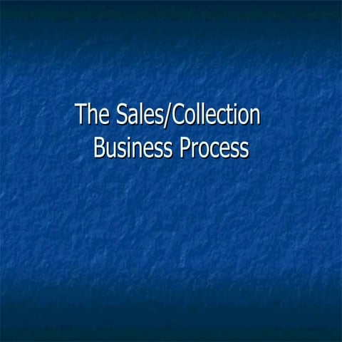 Sales collection business process | PPT