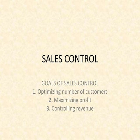 Sales control | PPTX