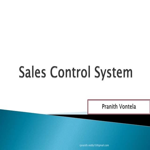 Sales control system | PPTX