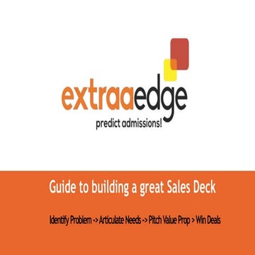 ExtraaEdge - Sales Deck Hiring | PPT