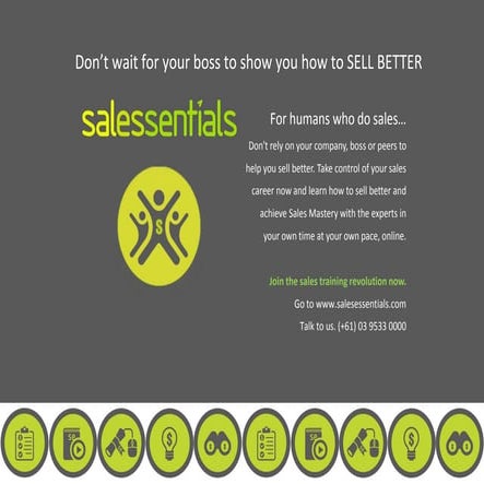 Sales essentials - ethical selling for humans who do sales 2017 | PPT