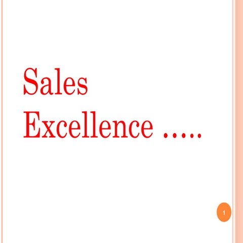 Sales excellence | PPT