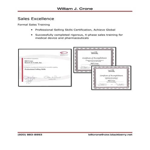 Sales Excellence Sheet | PDF