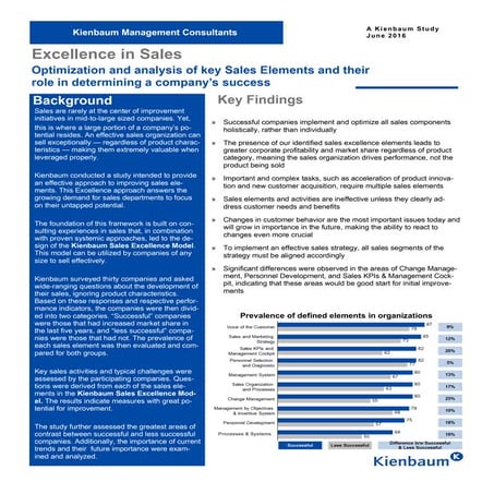 Excellence in Sales - A Study | PDF