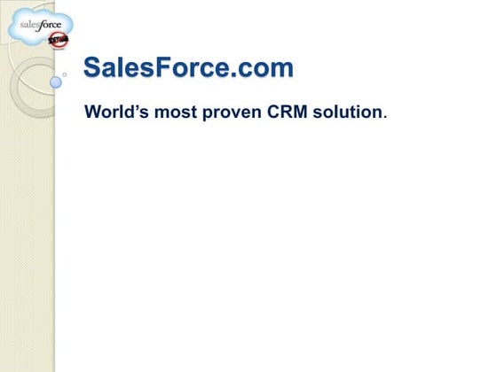 Introduction To Salesforce Ppt Pptx Cloud Computing Internet