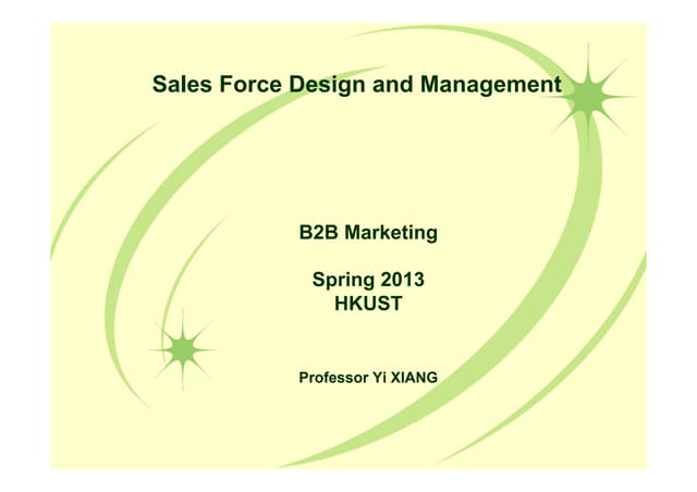 Sales force management | PPTX