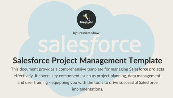 How to use salesforce for project management? | PDF
