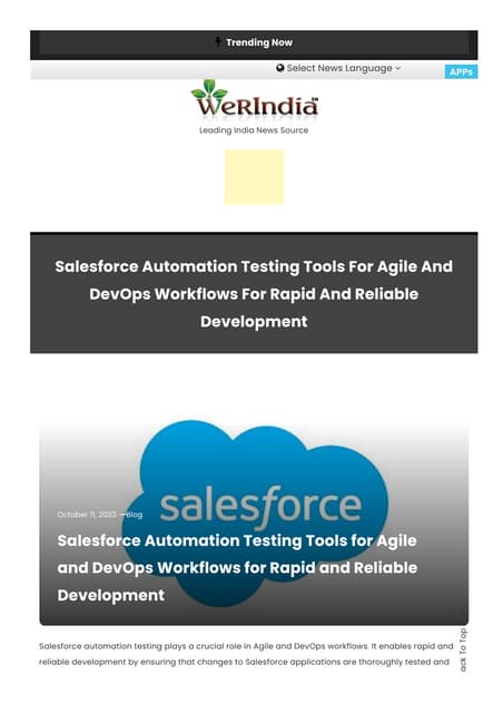 Salesforce Test Automation Pptx