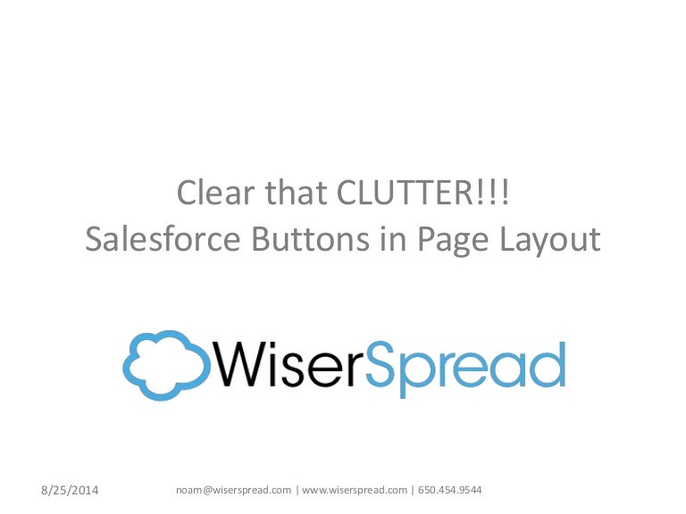 How To Put Salesforce Buttons In Page Layout