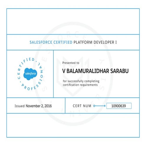 Salesforce Certified Platform Developer | PPT