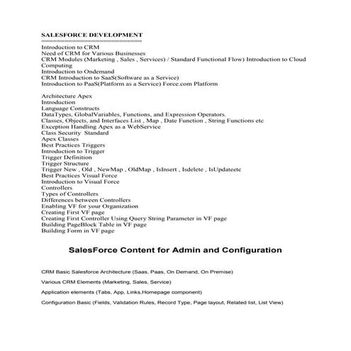 Salesforce content | DOCX