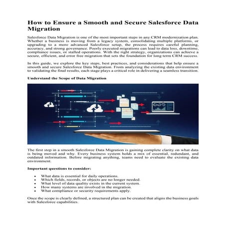 Salesforce Data Migration Best Practices | DOCX