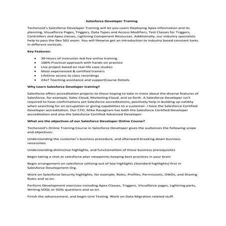 What Is Salesforce Developer Pdf 
