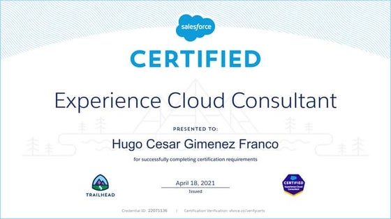 Hugo Gimenez - Salesforce Platform App Builder Certification | PPT