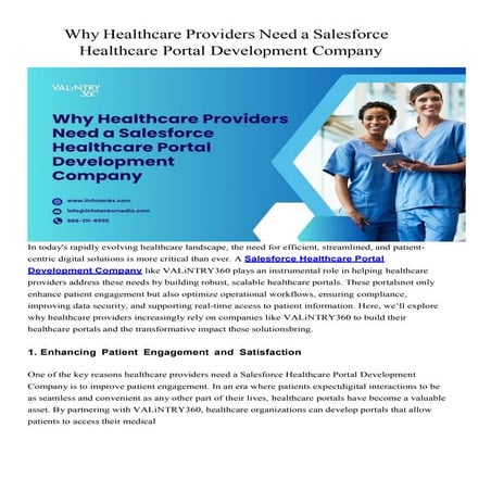Salesforce Health Cloud Solutions.VALiNTRY360 | PDF