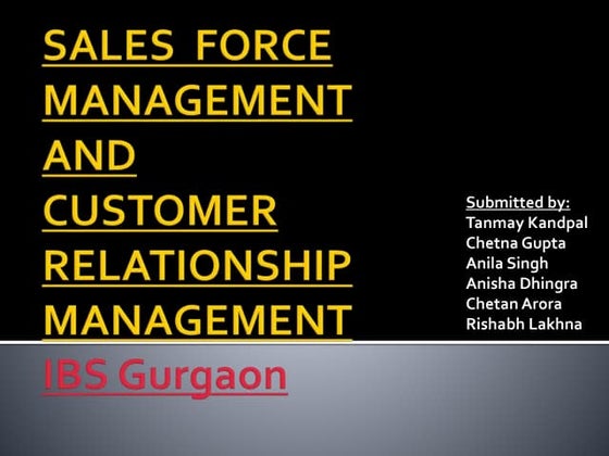 Sales management | PPT