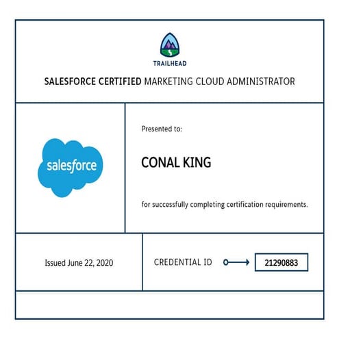 Salesforce Certified Marketing Cloud Administrator | PPT