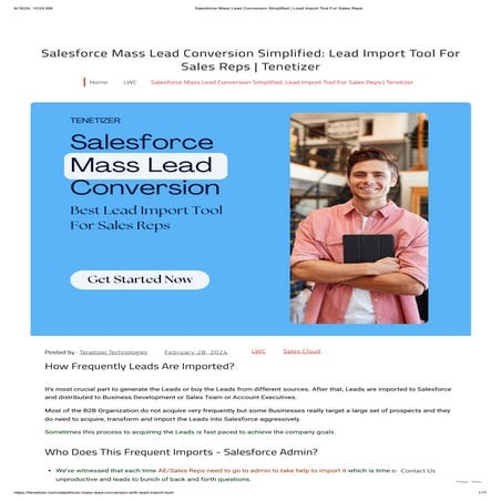 Salesforce Mass Lead Conversion Simplified | Lead Import Tool For Sales ...
