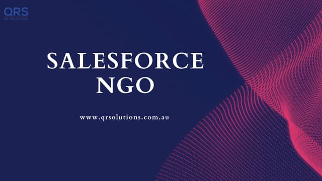 Salesforce For Nonprofits Crm For Non Profit Qr Solutions Pdf