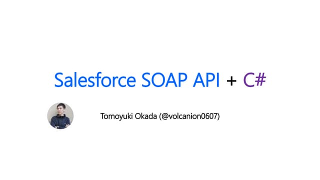 Salesforce Soap Api C Pptx Programming Languages Computing