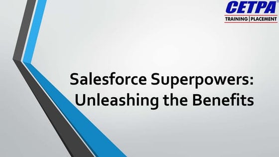 Session 1: INTRODUCTION TO SALESFORCE | PPTX