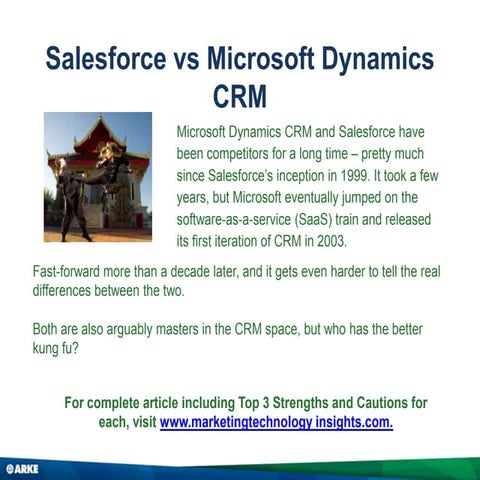 Salesforce vs. Microsoft Dynamics CRM | PPTX