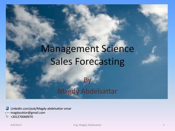 Sales forecasting and budgeting | PPTX | Sales | Business