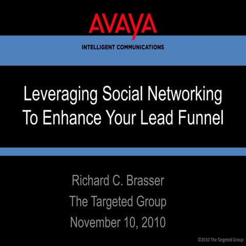 Social Networking for Funnel Build | PPTX