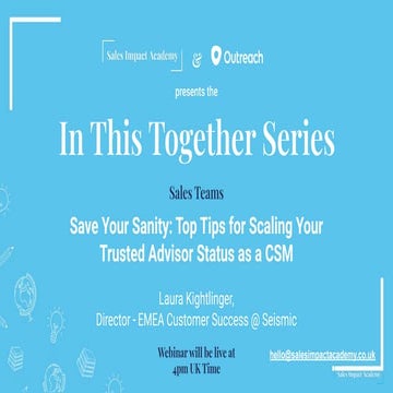 Save Your Sanity: Top Tips for Scaling Your Trusted Advisor Status as a ...