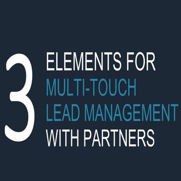 B2B Lead Management with Partners. | PPTX