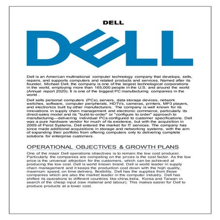 Dell mission statement | DOCX
