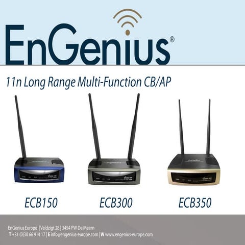 EnGenius Europe Sales presentation ECB150, ECB300 and ECB350 | PDF