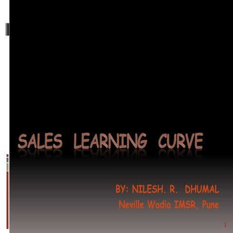 Sales learning curve | PPT