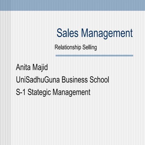 Relationship Selling | PPT