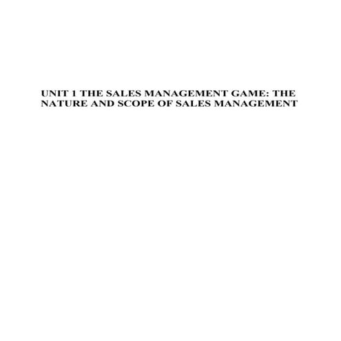 Sales management | PDF