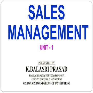 Sales Management - Unit-1.pptx