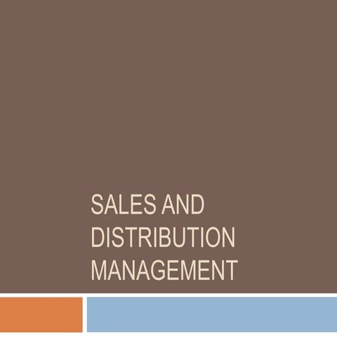 Sales management 1 | PPT