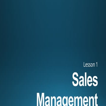 Sales Management Demo Teaching Sample.ppt