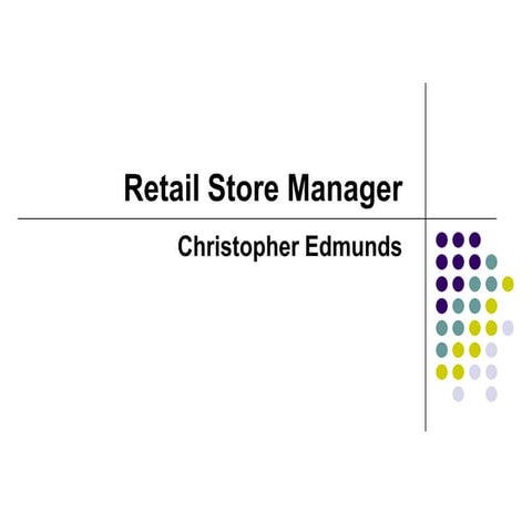 Store Manager Presentation | PPT