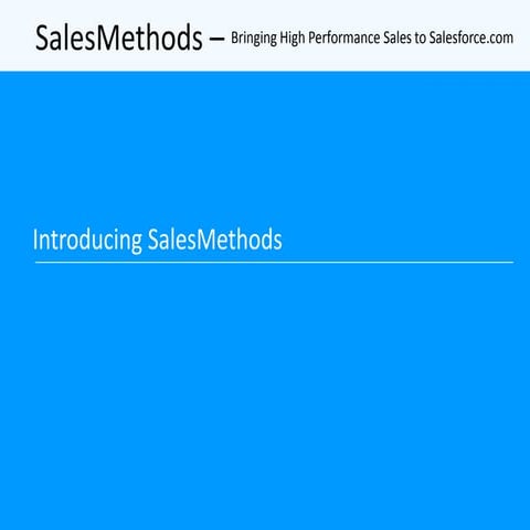 Sales Methods Intro (2) | PPTX | Sales | Business