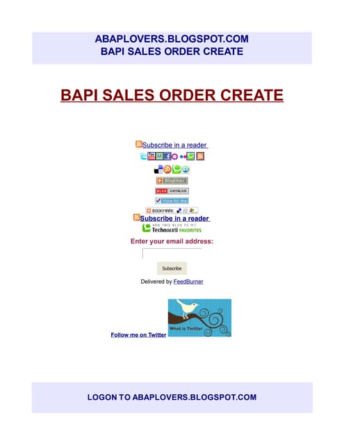 Bapi step-by-step | PDF