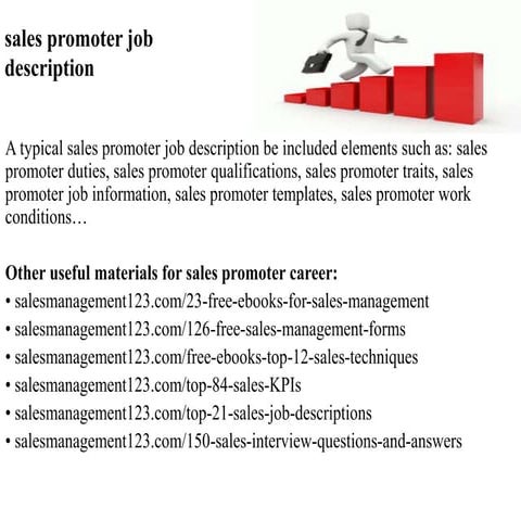 Sales promoter job description | PPTX