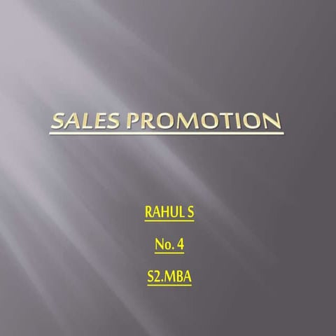 Sales promotion | PPTX
