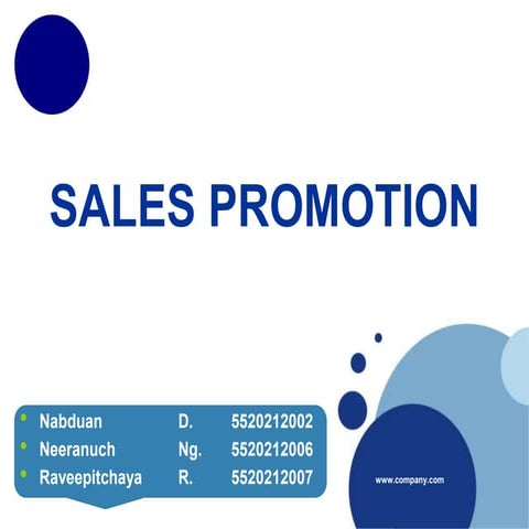 Consumer Sales promotion | PPTX