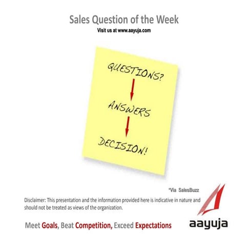 Sales Question of the Week | PPT
