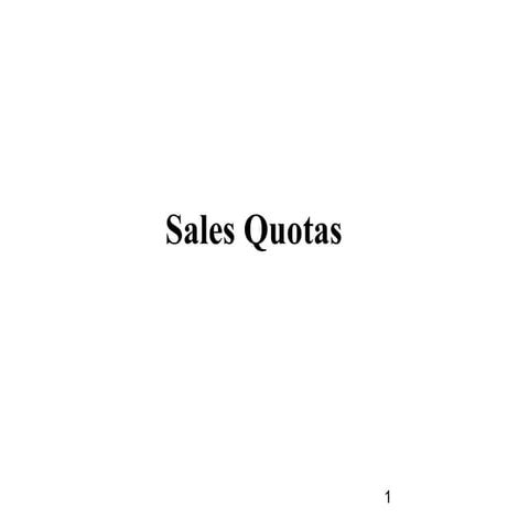 Sales quotas | PPT