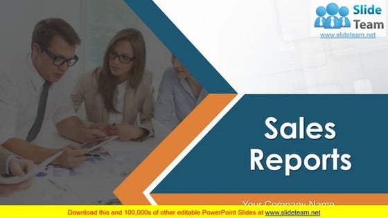 Monthly Sales Report Presentation Template | PDF