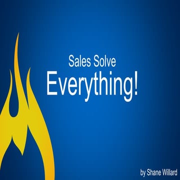 Sales Solve Everything - My Entrepreneurial Mantra | PPTX | Sales ...