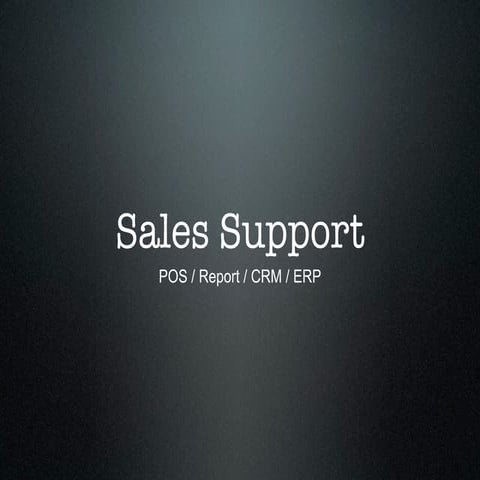 Sales Support | PPT