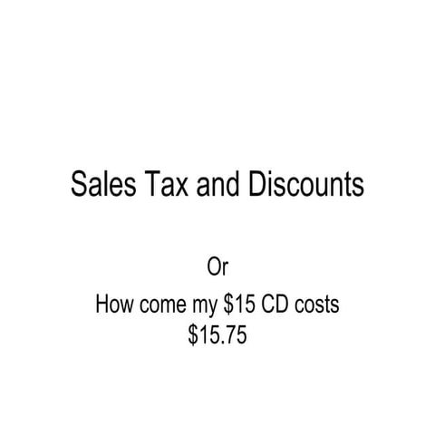 Sales tax and_discounts | PPT